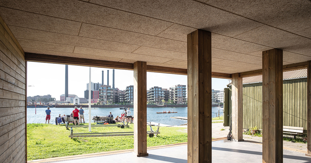 Moderne bådhus på Bryggen | Troldtekt